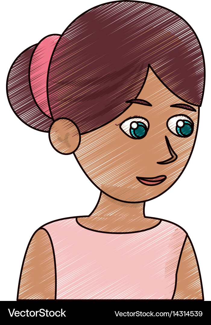 Drawing portrait woman mother Royalty Free Vector Image
