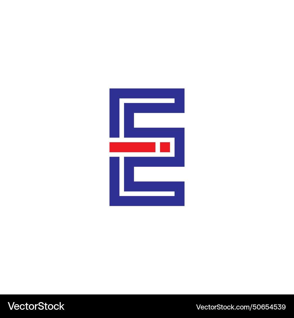Letter ie stripes geometric line logo Royalty Free Vector