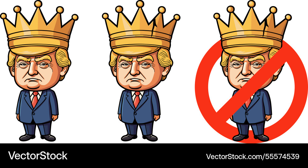 Trump king Royalty Free Vector Image - VectorStock