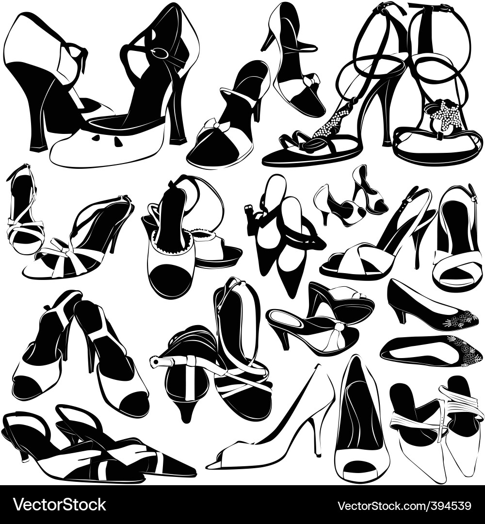 Women shoes detail Royalty Free Vector Image - VectorStock