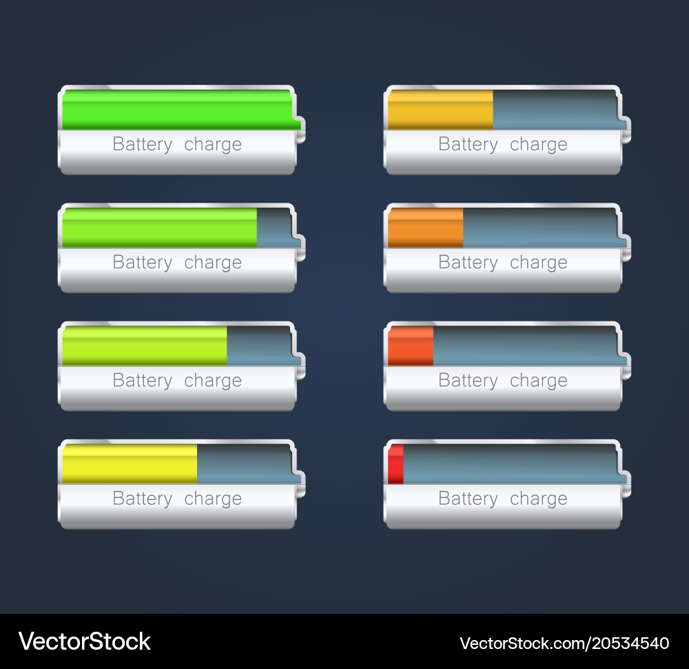 Charge indicator Royalty Free Vector Image - VectorStock