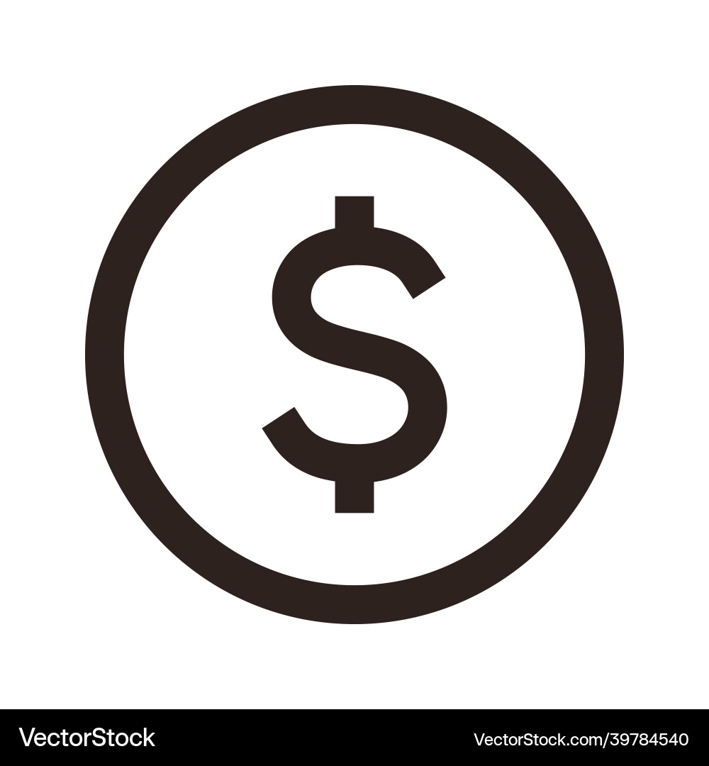 Dollar sign Royalty Free Vector Image - VectorStock