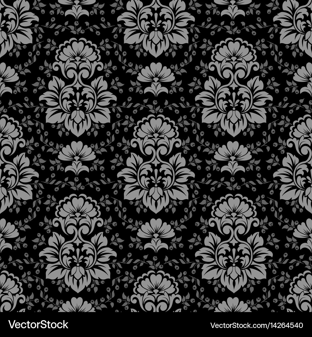 Elegant Damask Floral Pattern Royalty Free Vector Image