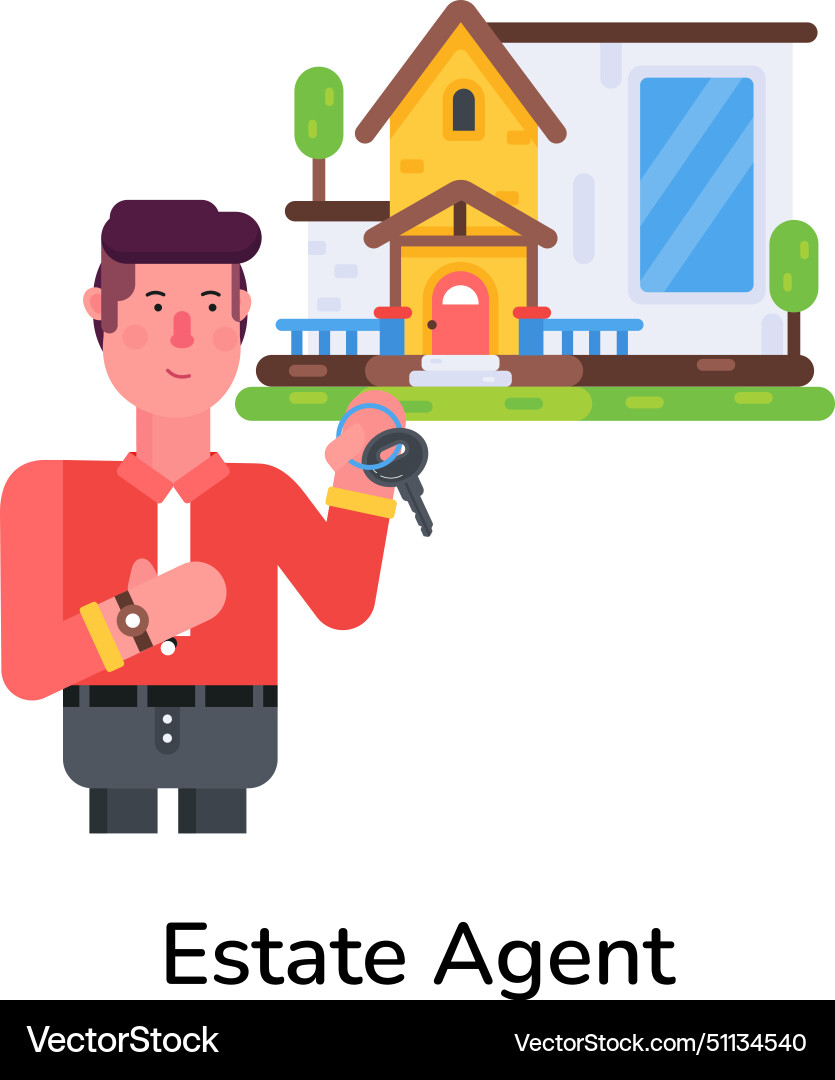 Estate agent Royalty Free Vector Image - VectorStock