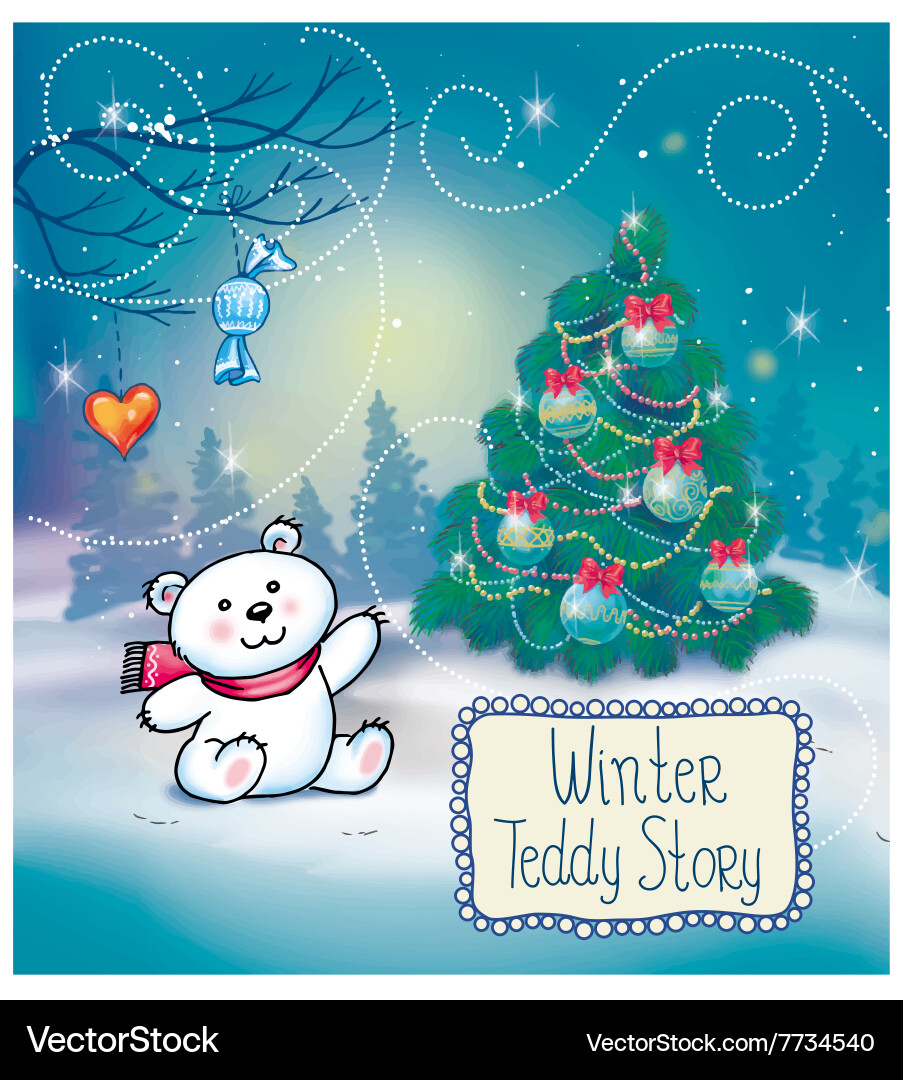 Funny winter christmas story Royalty Free Vector Image