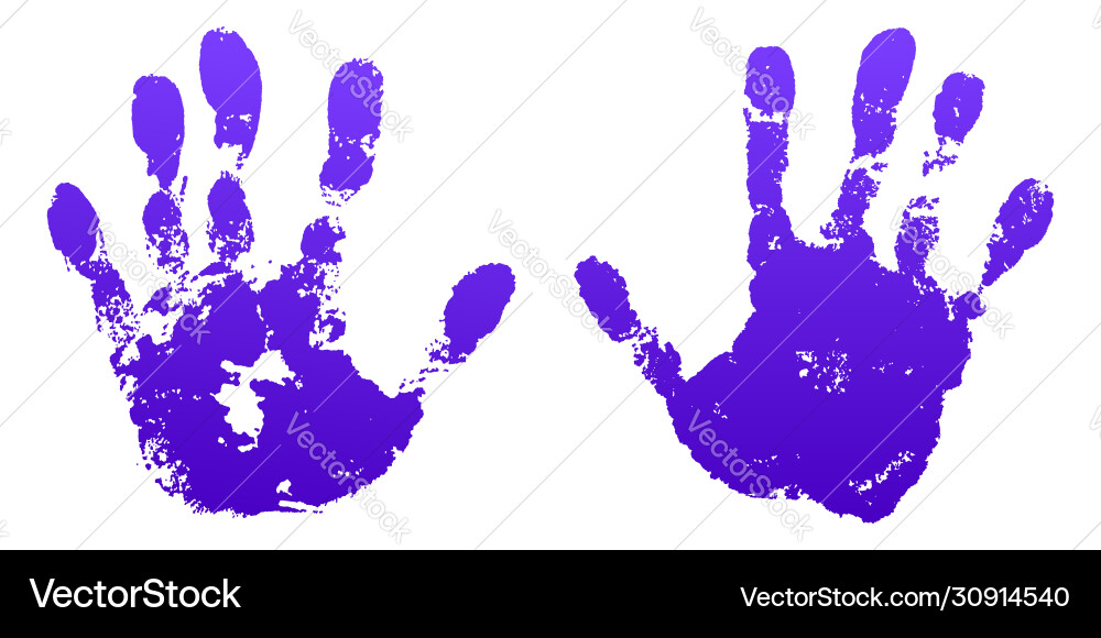 Hand paint print set isolated white background Vector Image