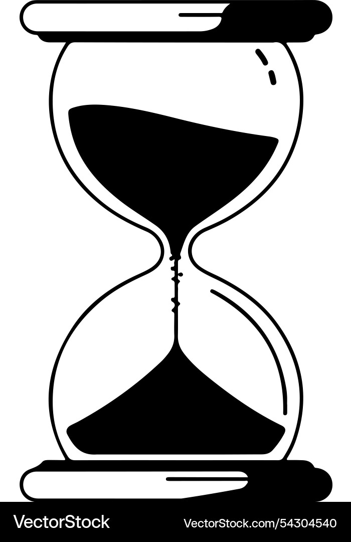 Hourglass silhouette art Royalty Free Vector Image