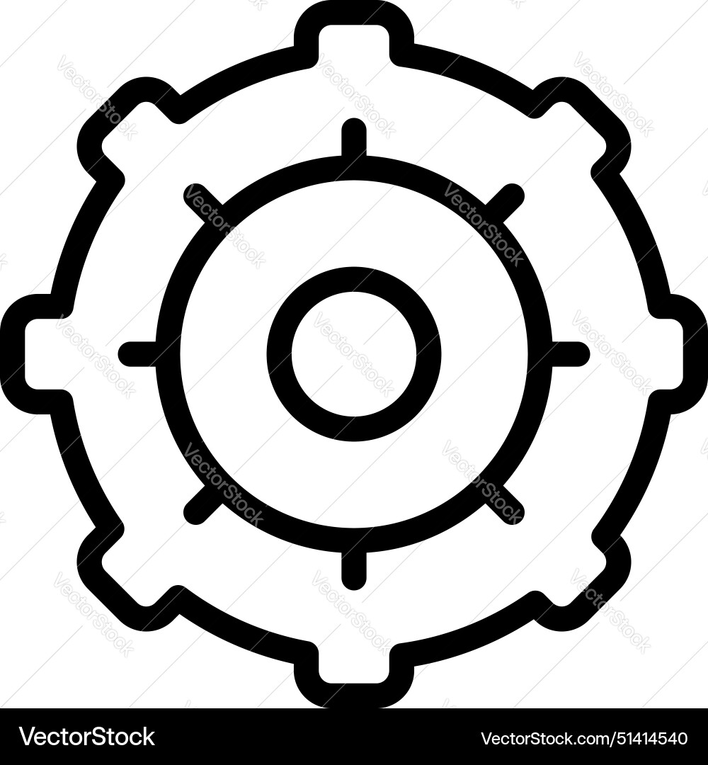 Industrial gear icon on white background Vector Image
