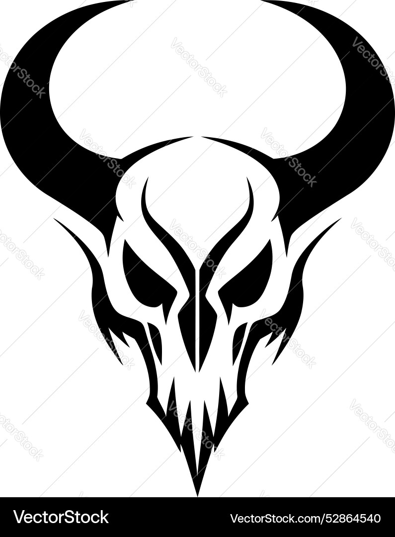 Infernal intensity skull emblem logo diabolic Vector Image