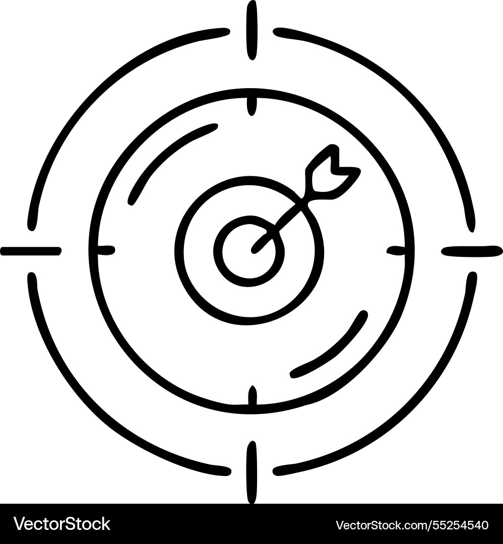 Simple target icon design Royalty Free Vector Image