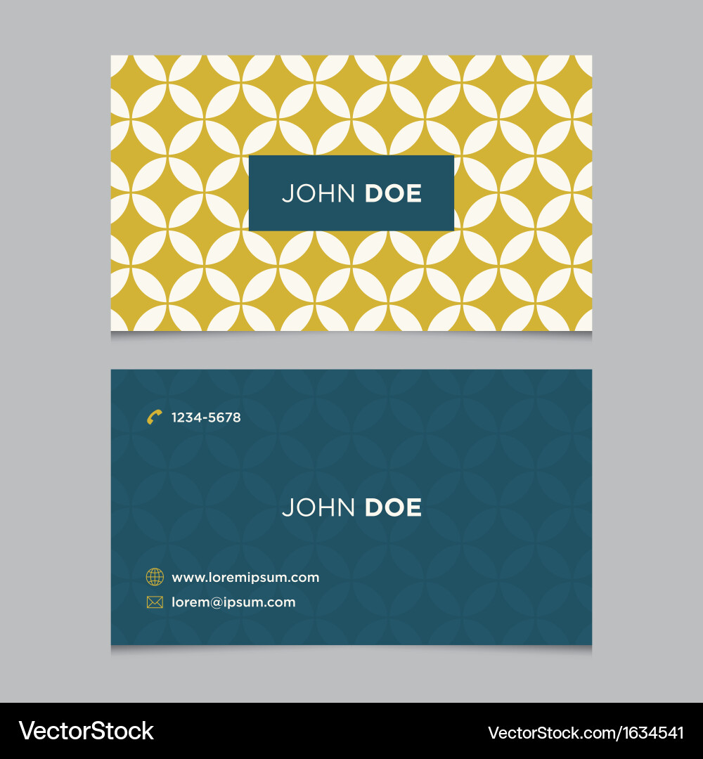Business card pattern yellow 03 Royalty Free Vector Image
