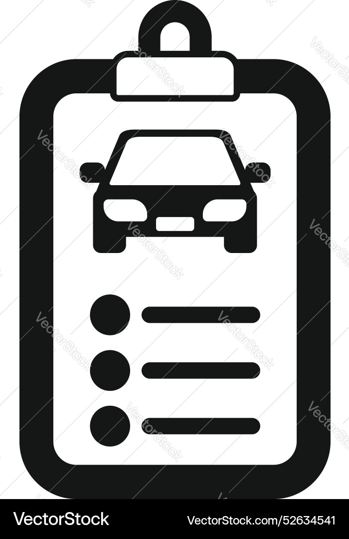 Car checklist clipboard icon representing auto Vector Image