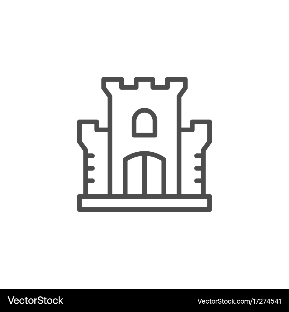Castle line icon Royalty Free Vector Image - VectorStock
