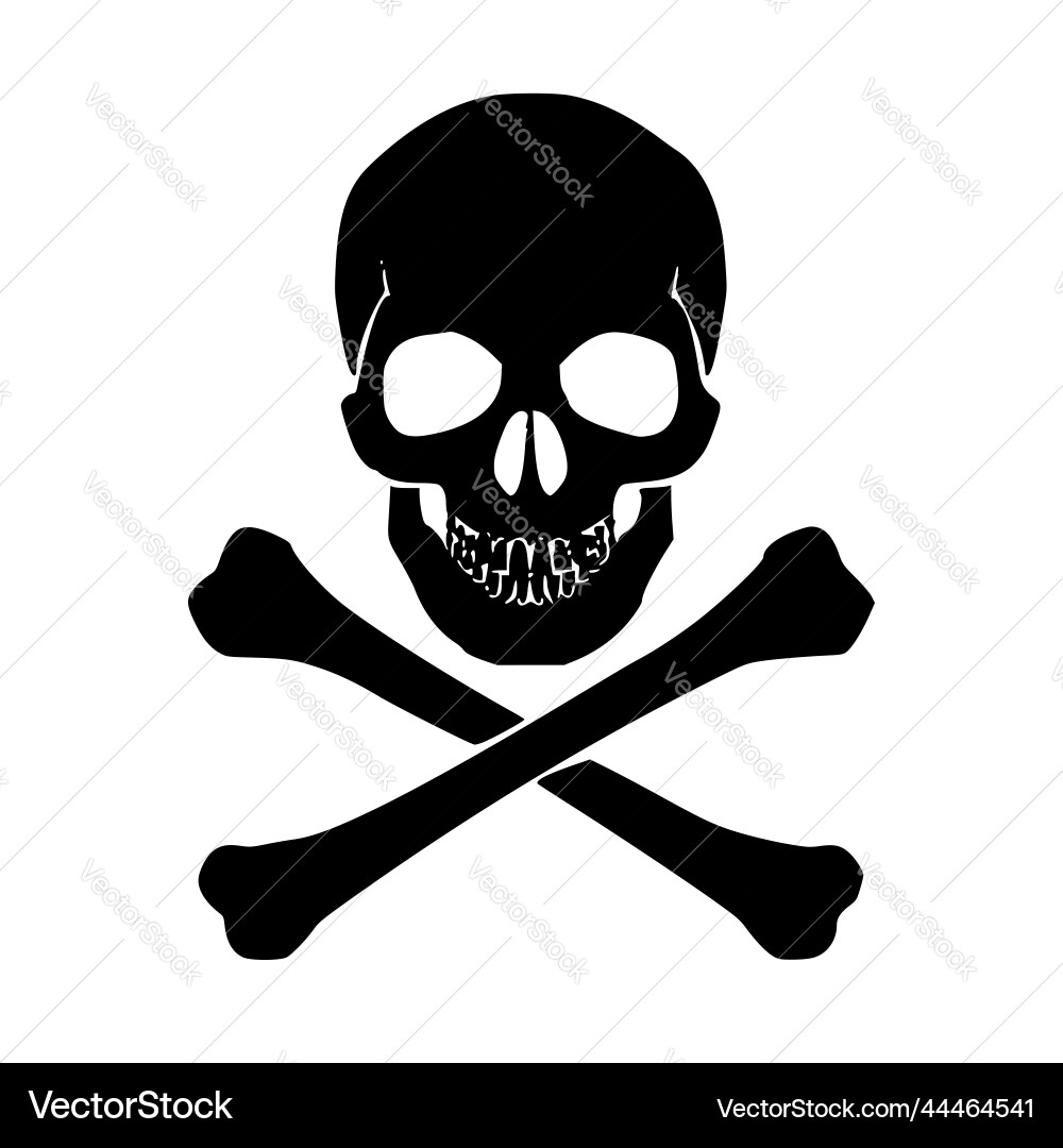 Classic skull and crossbones symbol Royalty Free Vector