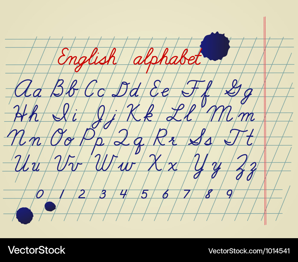 English alphabet Royalty Free Vector Image - VectorStock