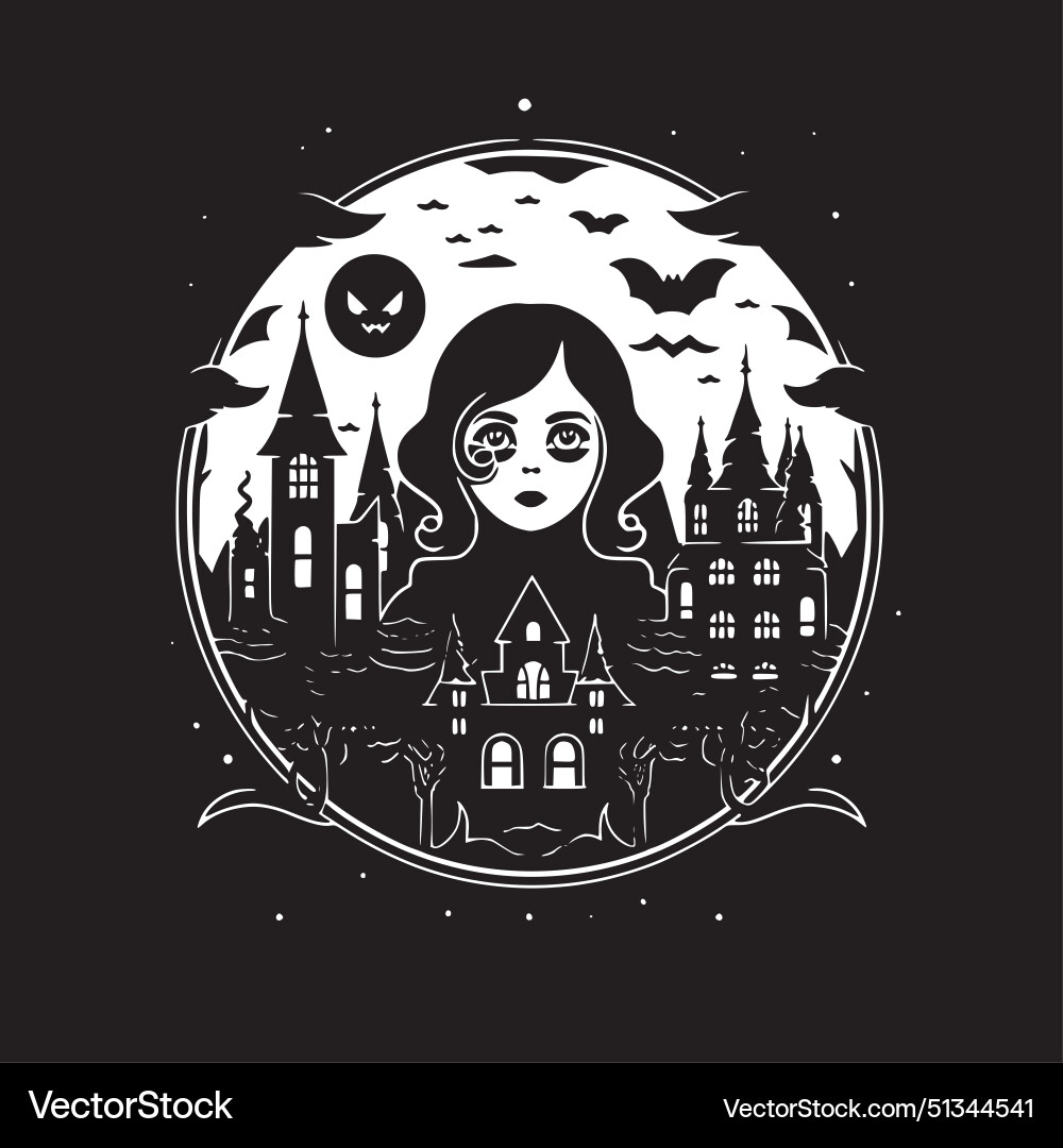 Fantasy - black and white isolated icon Royalty Free Vector