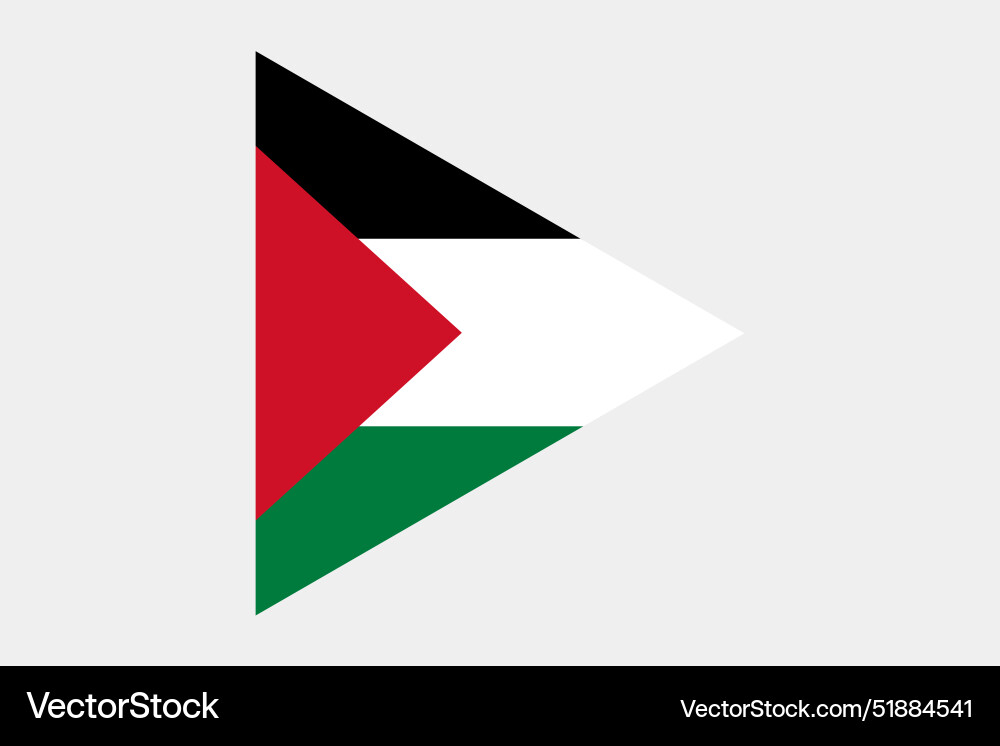 Flag of palestine sign Royalty Free Vector Image