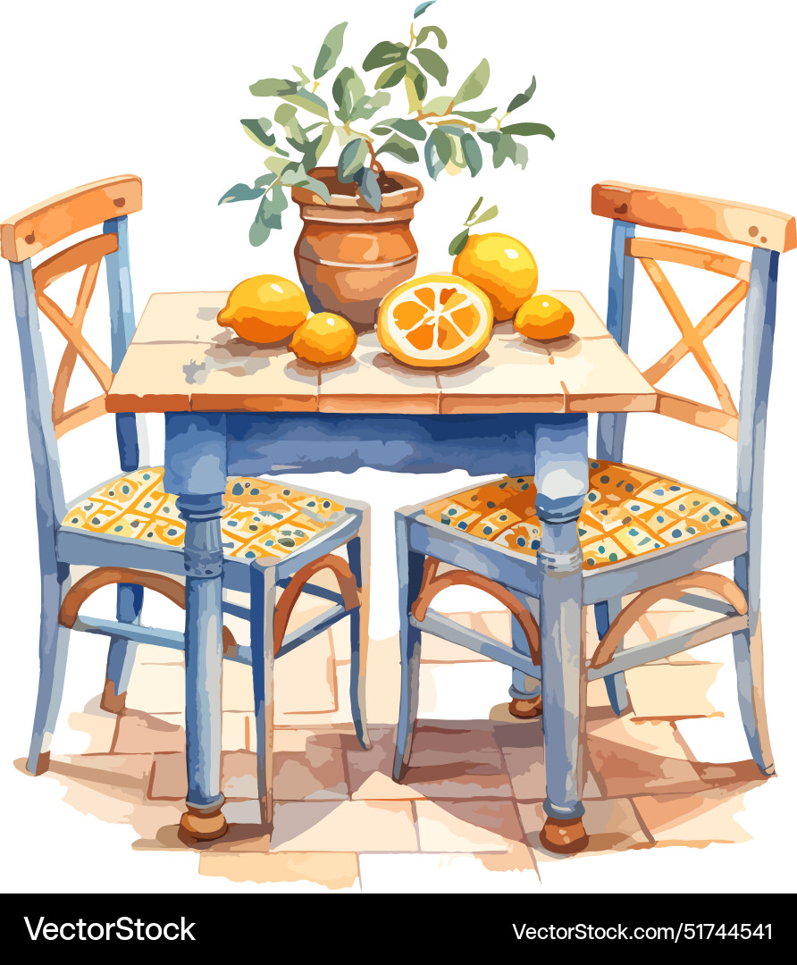 Greek dinner clipart with isolated Royalty Free Vector Image