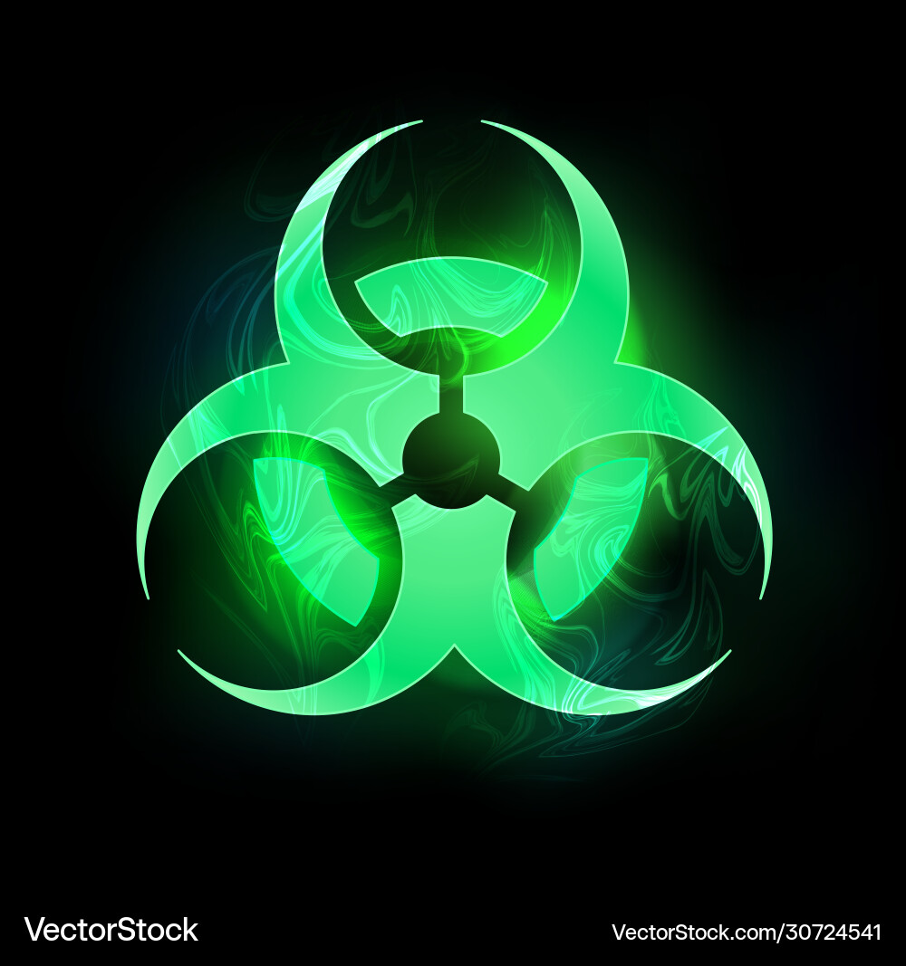 Green Biohazard Logo Biohazard Sign Over Green Toxic Substance