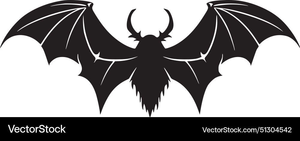 Bat - minimalist and flat logo Royalty Free Vector Image