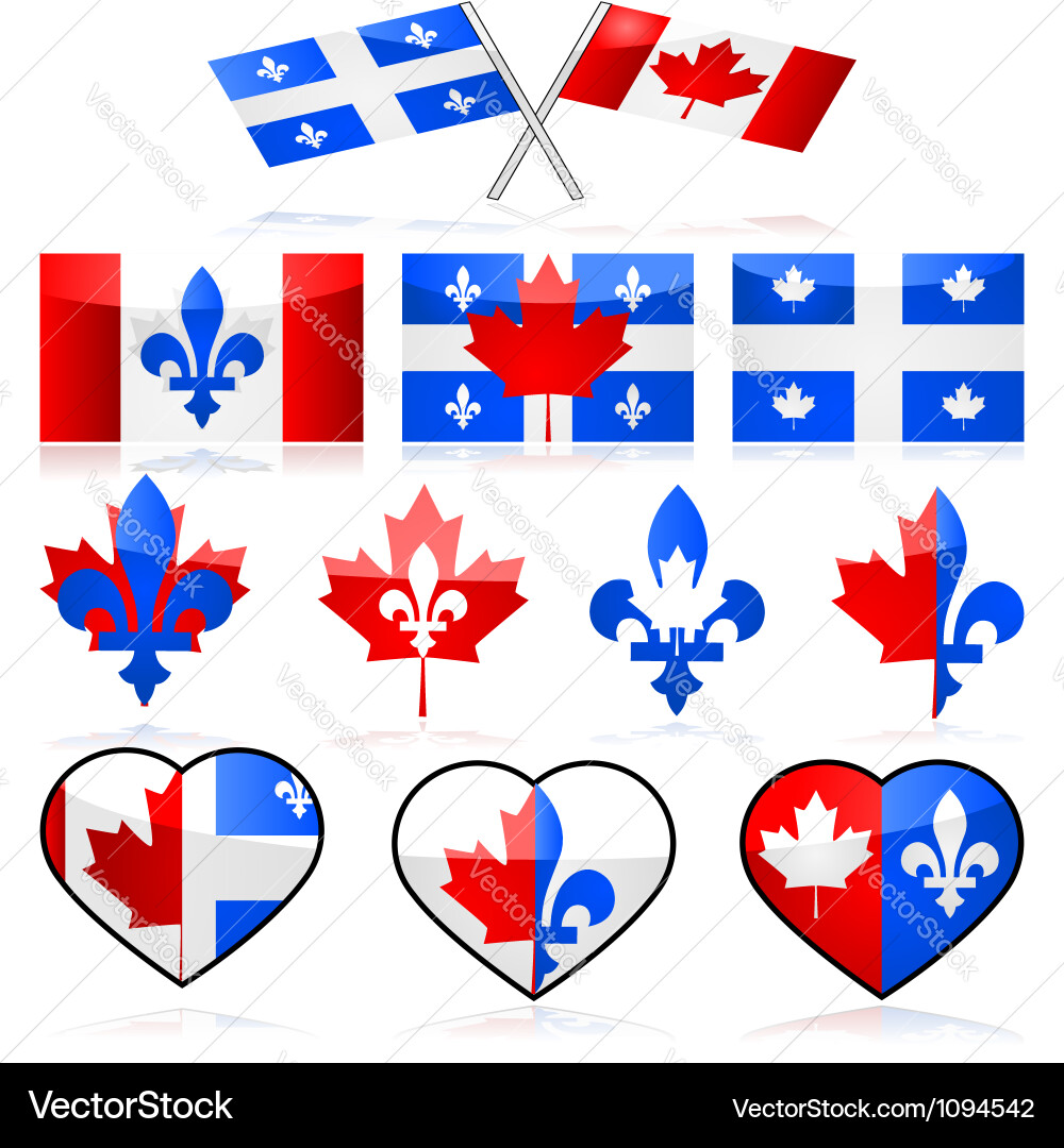 Canada and quebec Royalty Free Vector Image - VectorStock