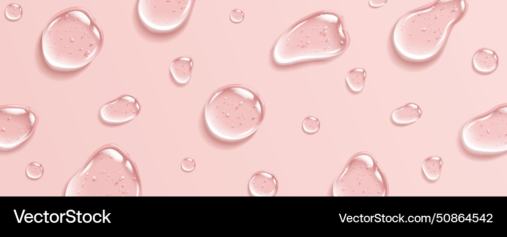 Collagen gel drops realistic set Royalty Free Vector Image