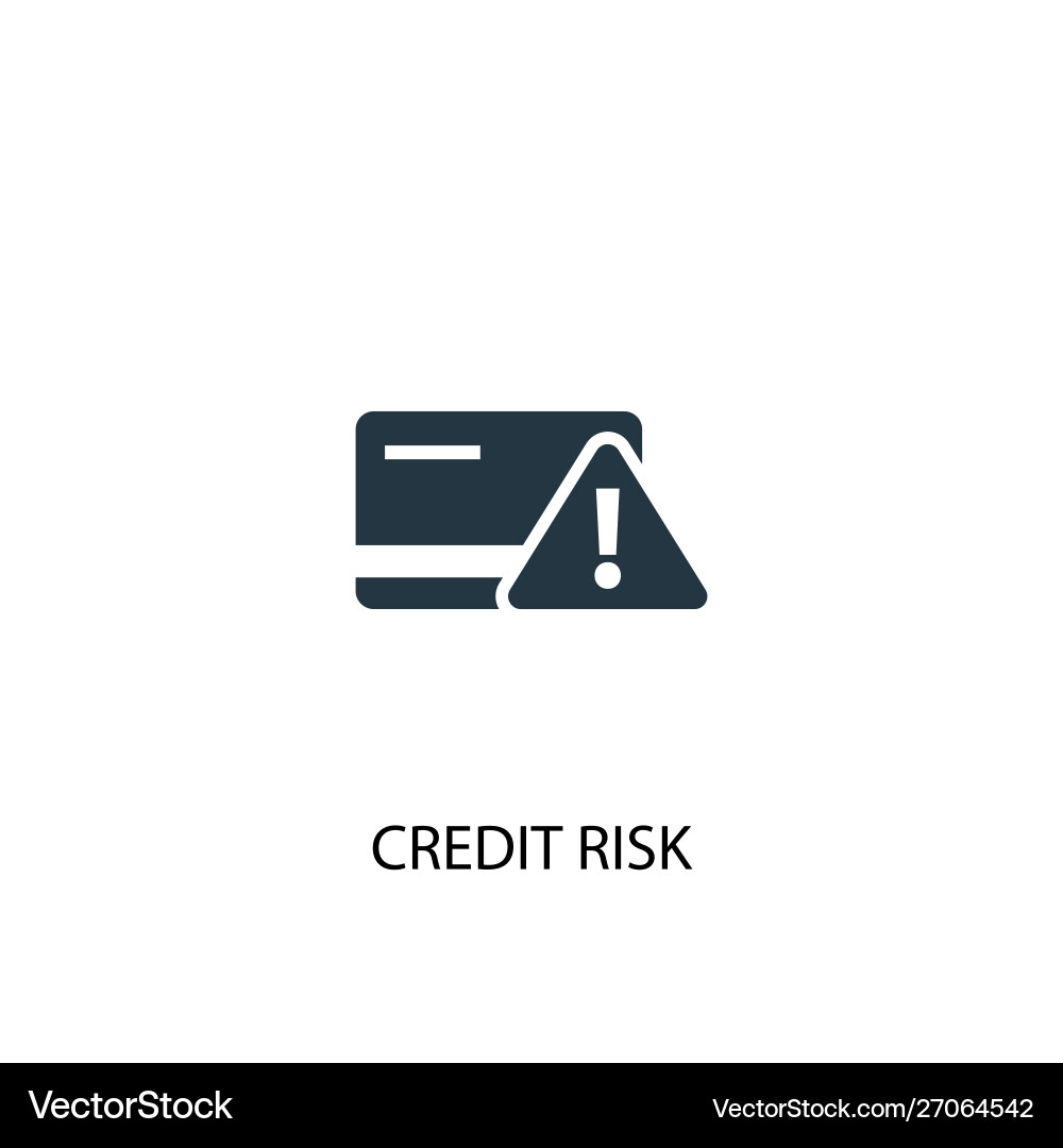 Credit risk icon simple element Royalty Free Vector Image