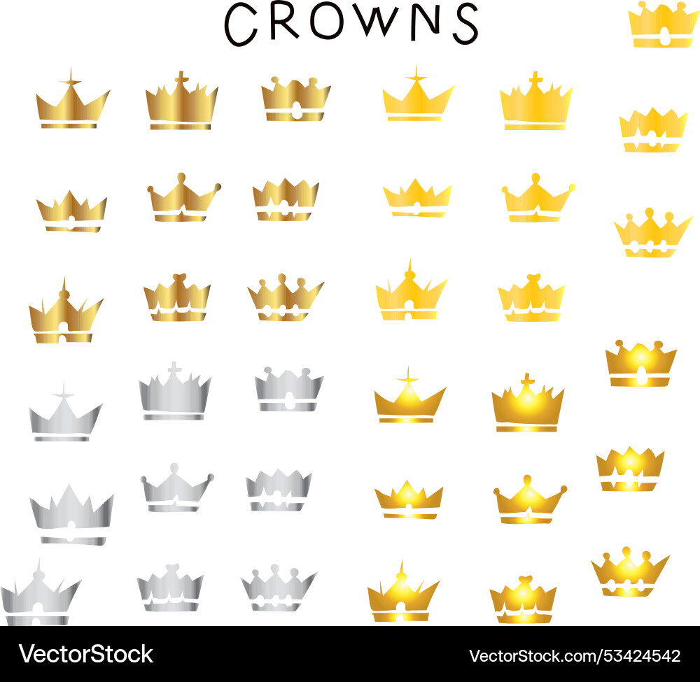Crown icon Royalty Free Vector Image - VectorStock