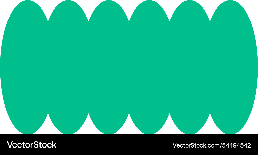 Geometric figure uneven wave edge Royalty Free Vector Image