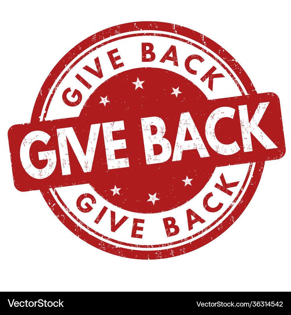 Give back grunge rubber stamp Royalty Free Vector Image