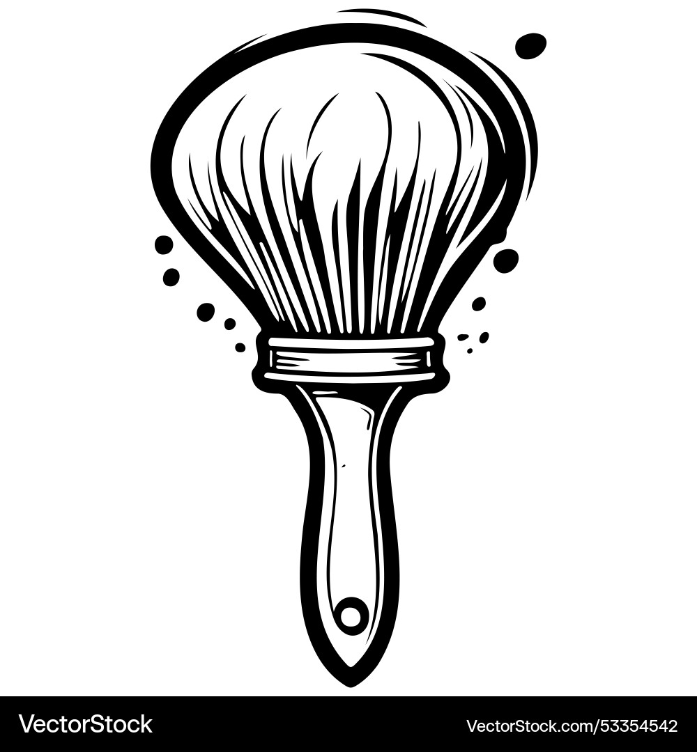 Isolated cartoon paint brush isolated hand drawn Vector Image