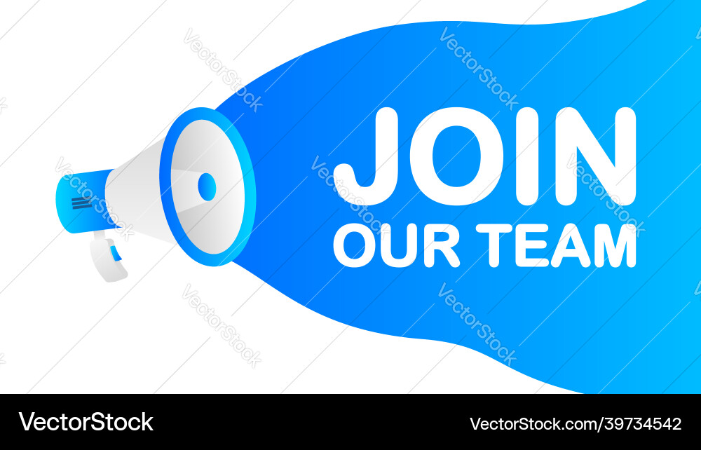 Join our team banner template marketing flyer Vector Image
