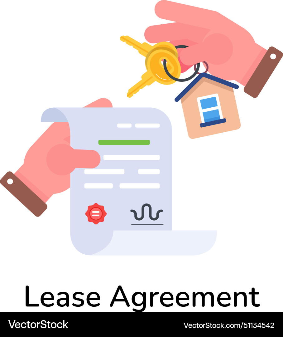 Lease agreement Royalty Free Vector Image - VectorStock