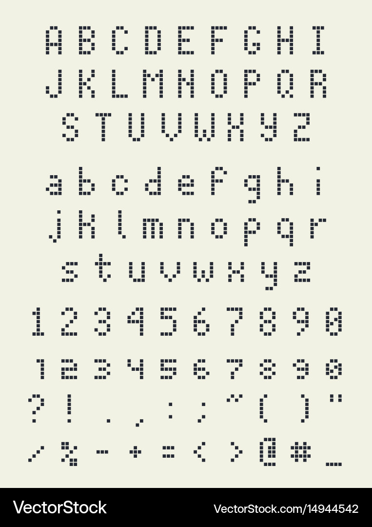 Square pixel font videogame alphabet in retro Vector Image