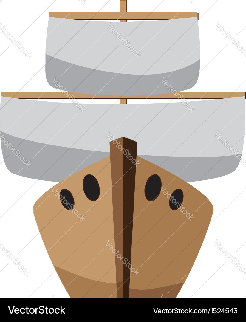Cartoon boat Royalty Free Vector Image - VectorStock