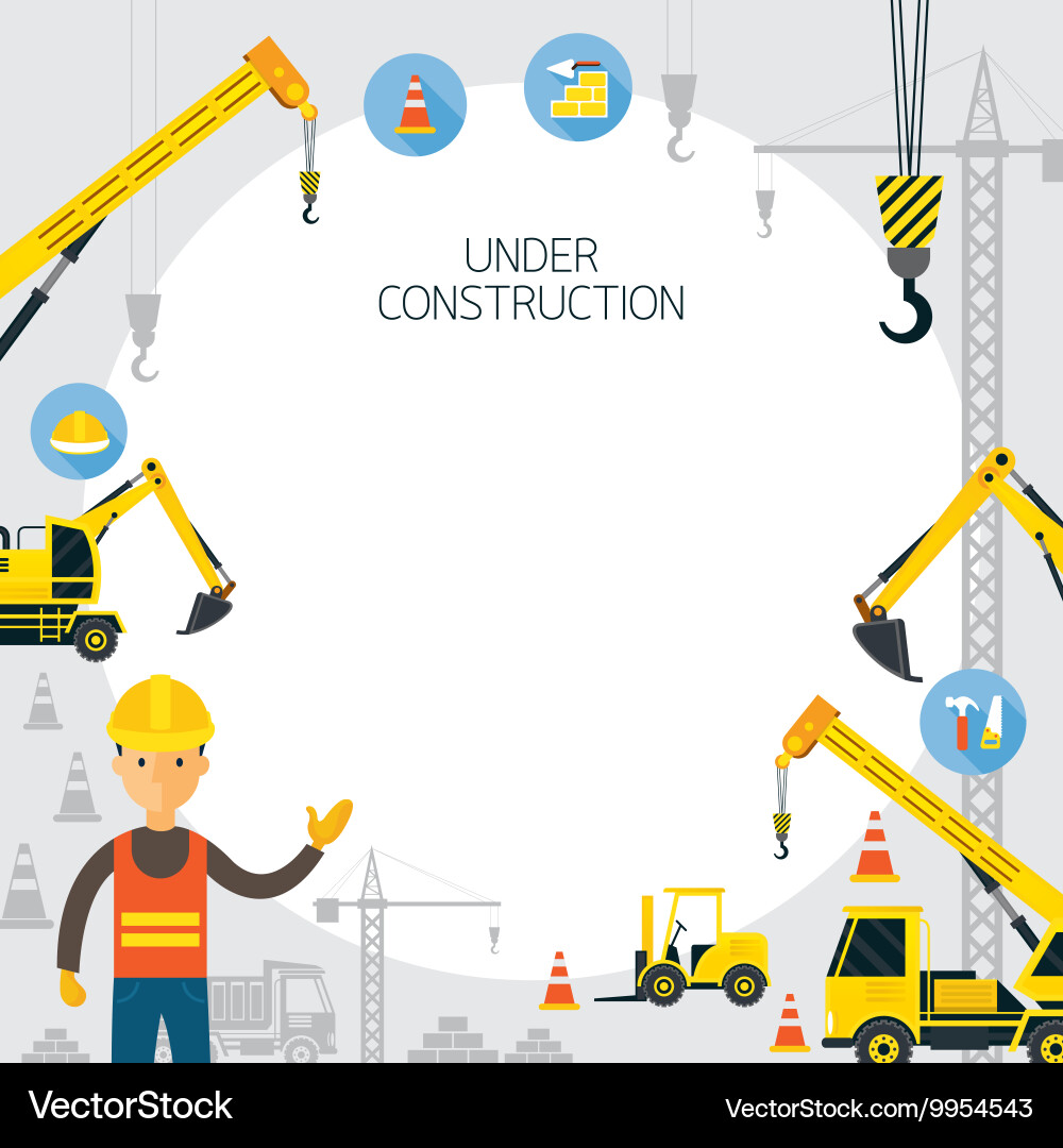Construction Site Elements Royalty Free Vector Image