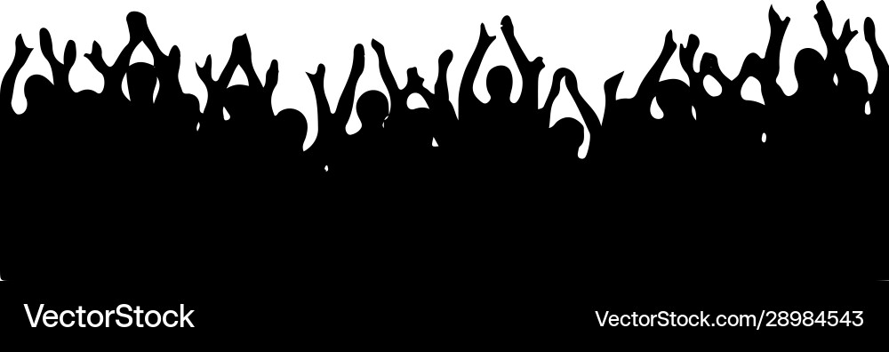 Crowd people cheering isolated Royalty Free Vector Image