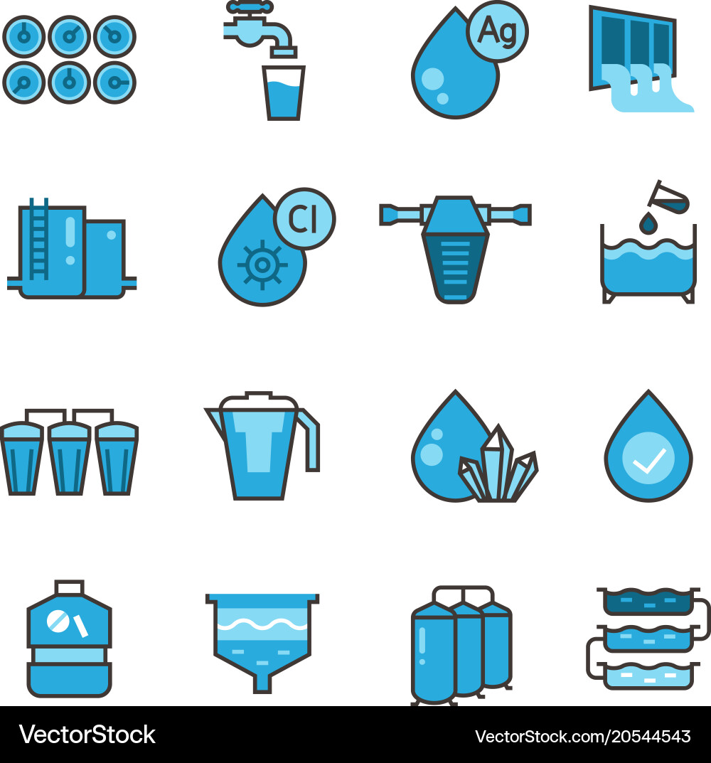 Dirty effluent water treatment plant Royalty Free Vector
