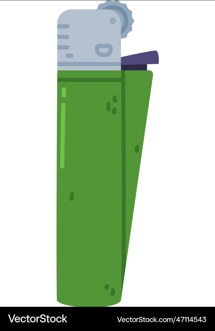 Green lighter as portable device for igniting Vector Image