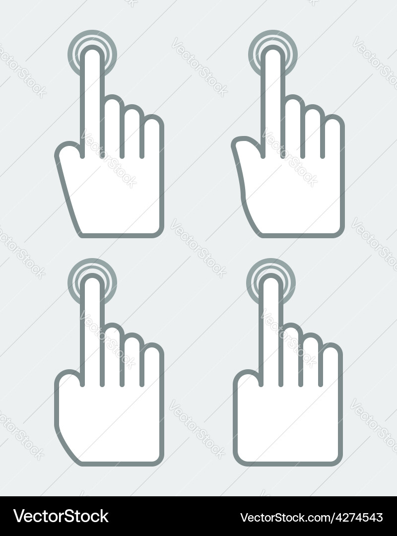 Hand with pointing finger Royalty Free Vector Image