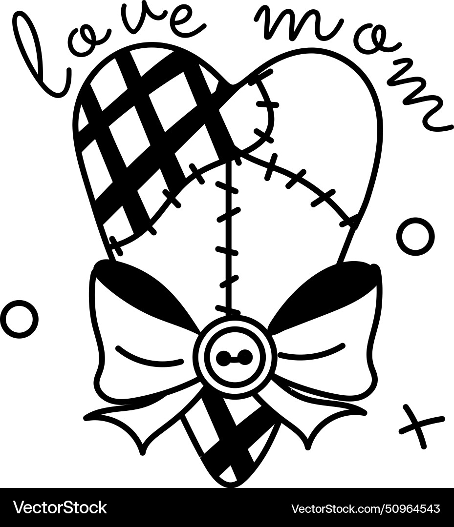 Mom heart Royalty Free Vector Image - VectorStock