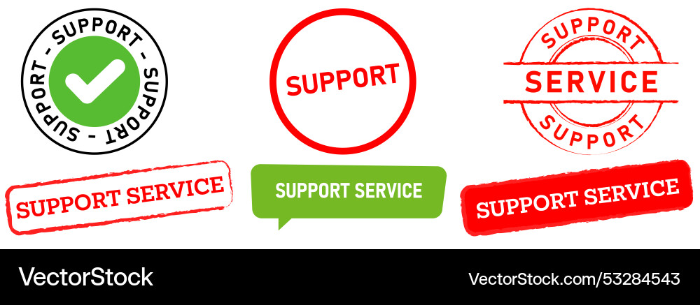 Support service hotline call center solution stamp