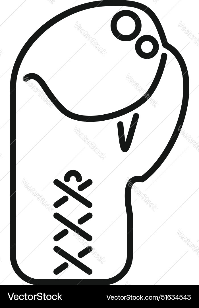 Surgeon sewing up patient after surgery icon Vector Image