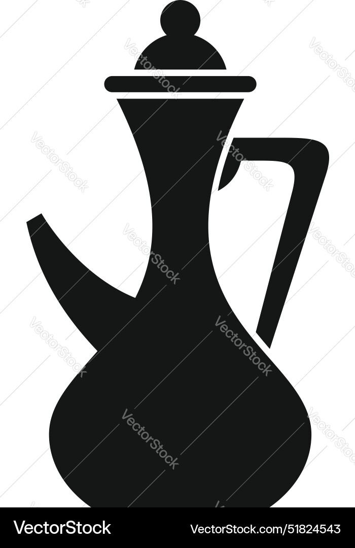 Traditional arabic dallah coffee pot serving Vector Image