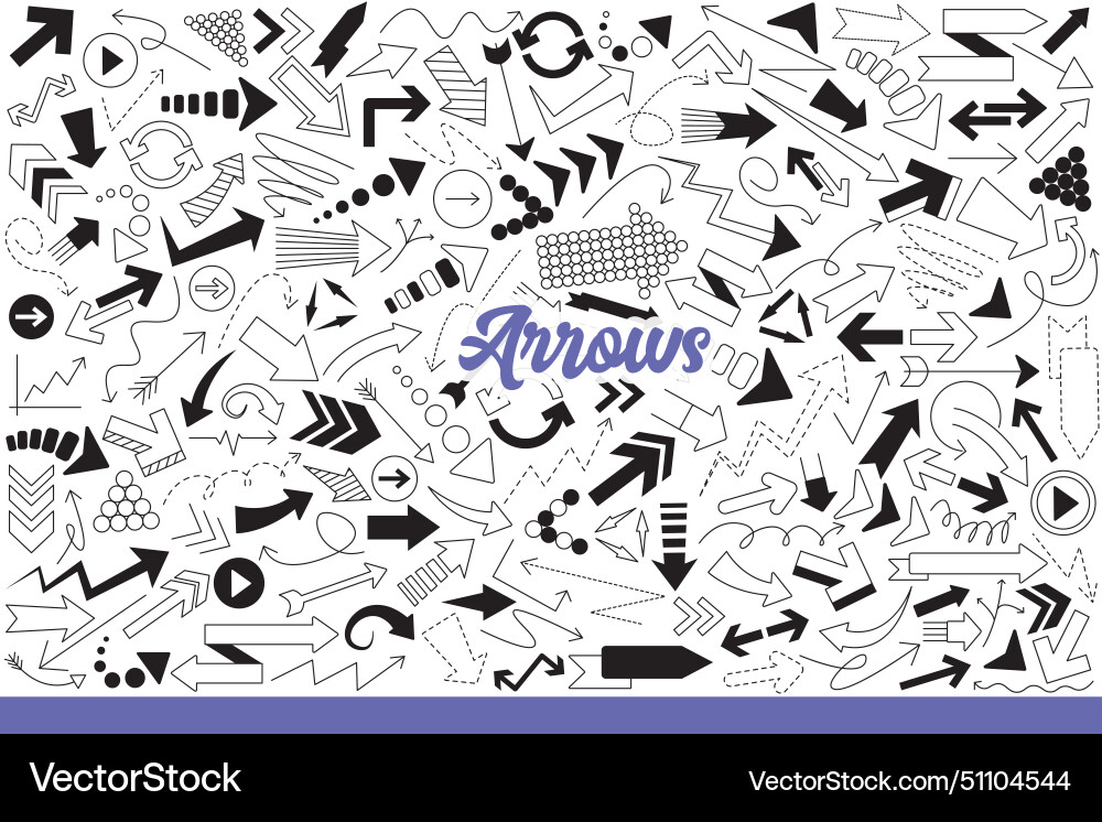 Arrows pointing up and down or to sides taking Vector Image