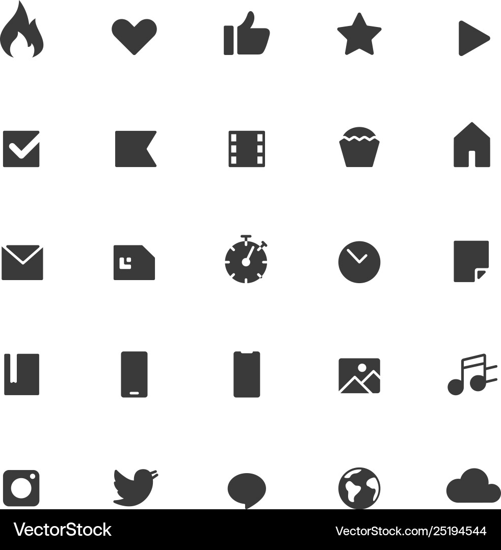 Different web and application pictograms Vector Image