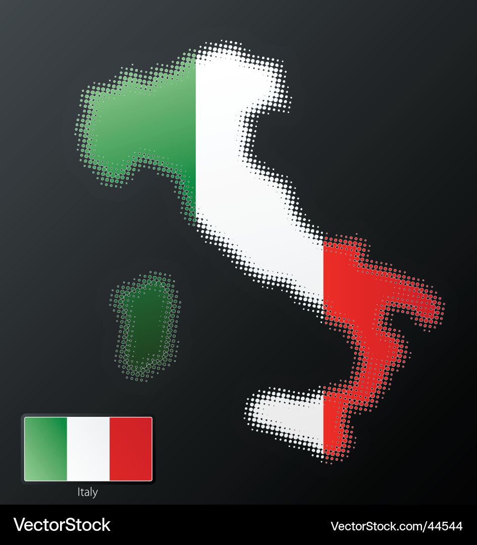 Italy map Royalty Free Vector Image - VectorStock