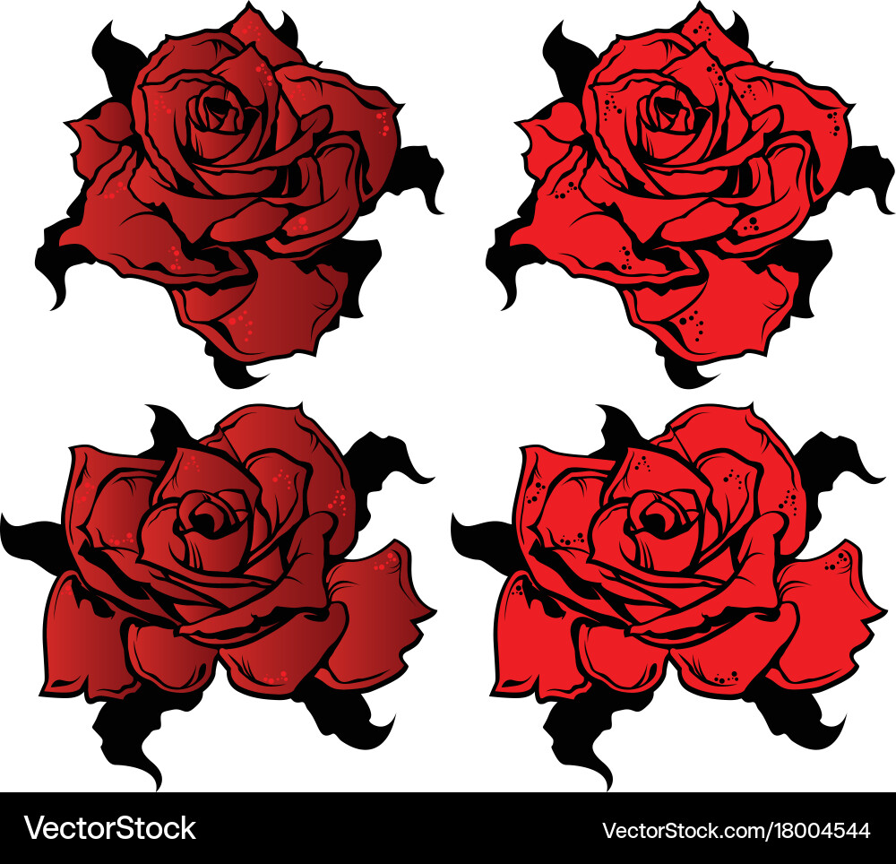 Red roses Royalty Free Vector Image - VectorStock