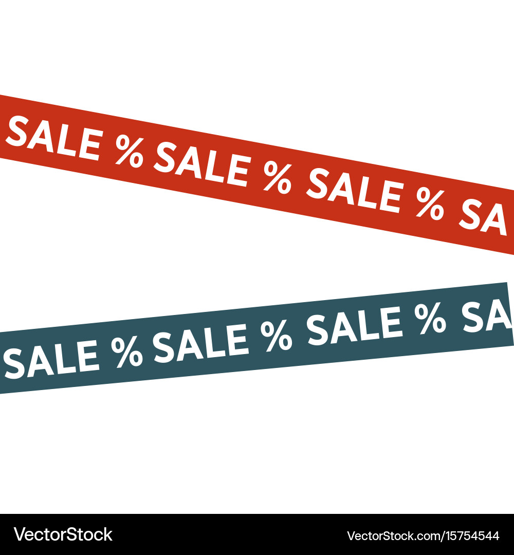 Tapes with sale words Royalty Free Vector Image