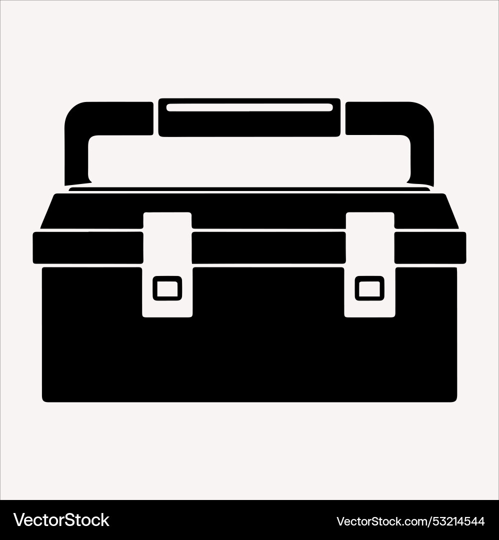 Tool box silhouette Royalty Free Vector Image - VectorStock